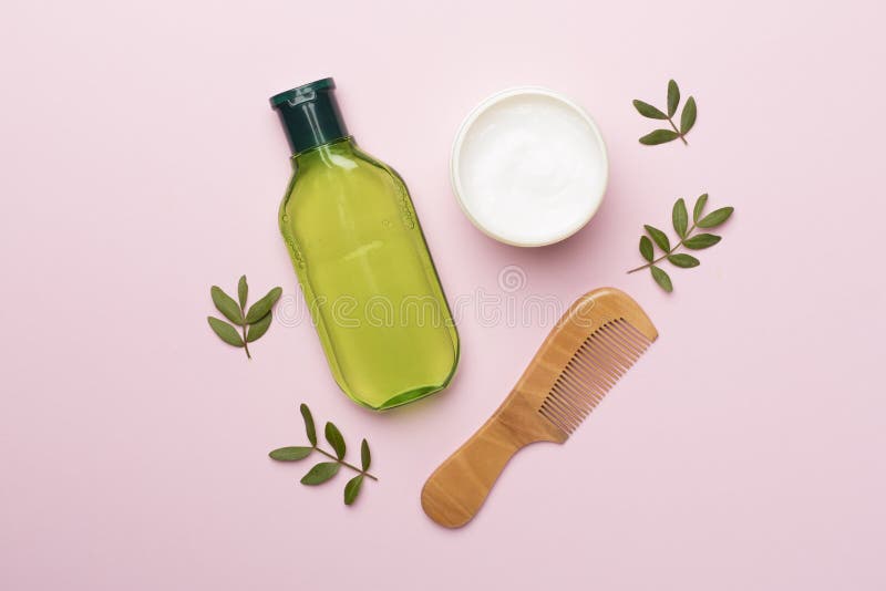 Shampoo and Conditioner with Herbal Extract and Comb on Color ...