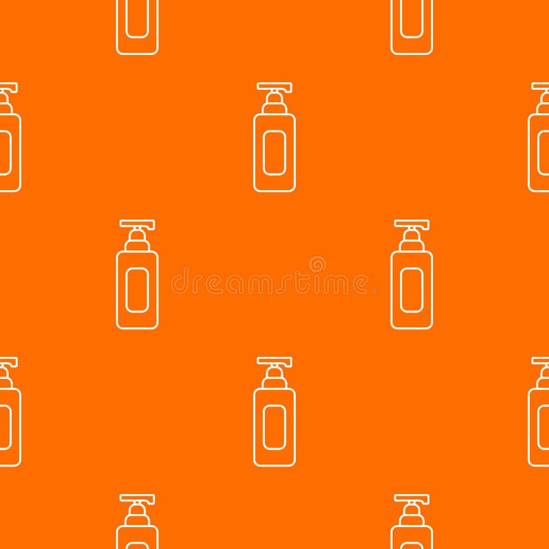 Shampoo Dispenser Pattern Vector Orange Stock Vector - Illustration of ...