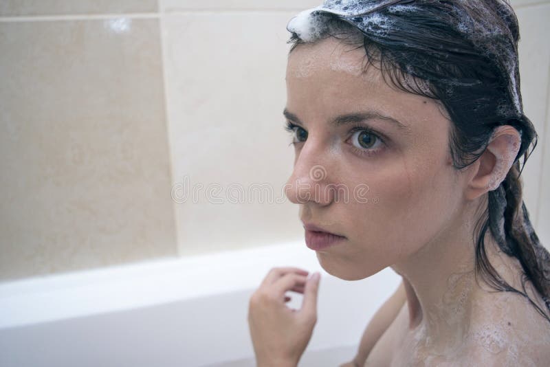 Shampoo stock photo. Image of body, person, foam, relax - 98097418