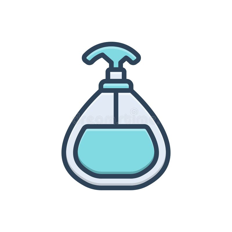 Color Illustration Icon for Shampoo, Hair Cleanser and Soap Stock ...
