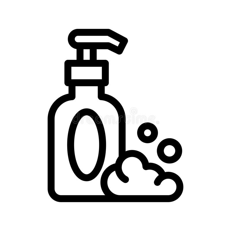 The Shampoo Icon. Washing Symbol Stock Vector - Illustration of bottle ...
