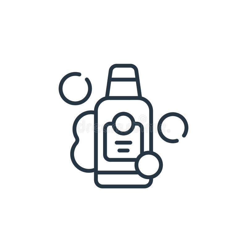 Shampoo Icon Vector from Barber Shop Concept. Thin Line Illustration of ...