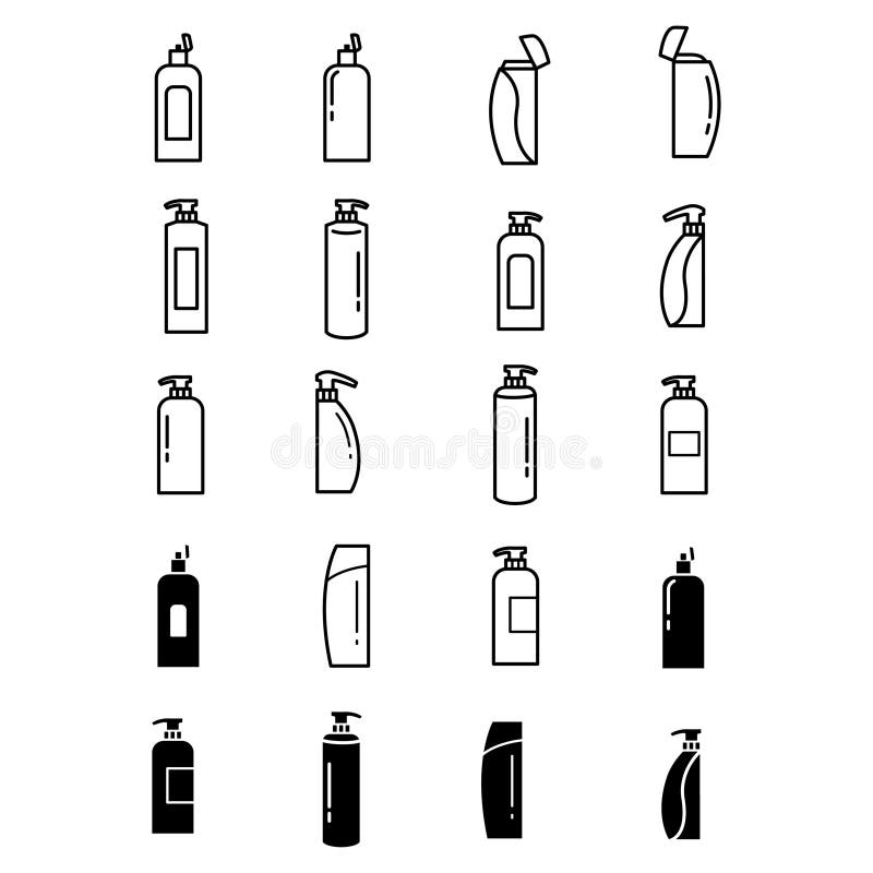 Shampoo Icon Vector Design Template Stock Vector - Illustration of care ...