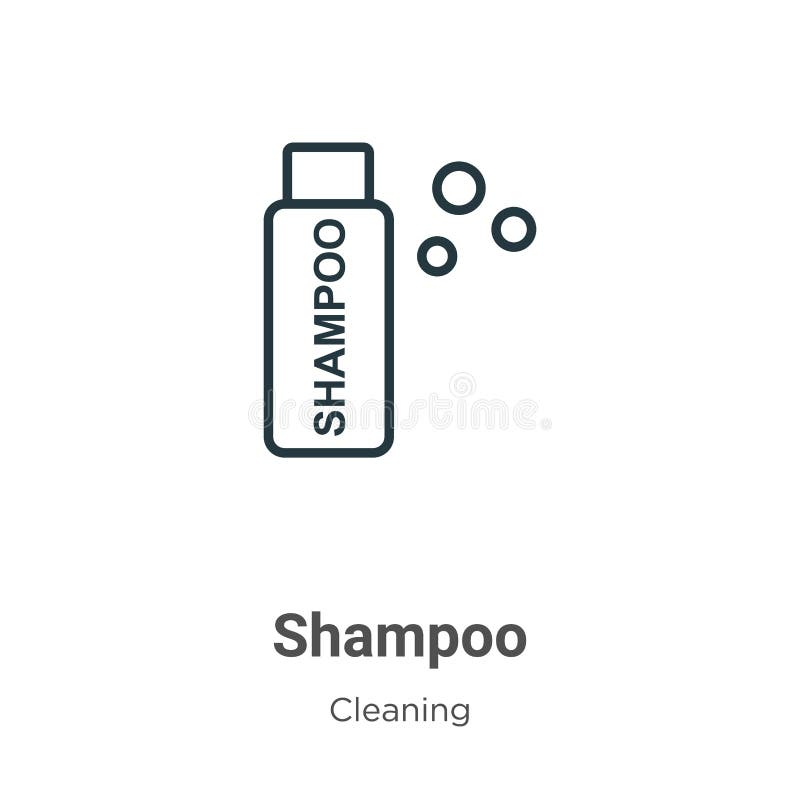 Shampoo Bottle Outline Vector Icon. Thin Line Black Shampoo Bottle Icon ...
