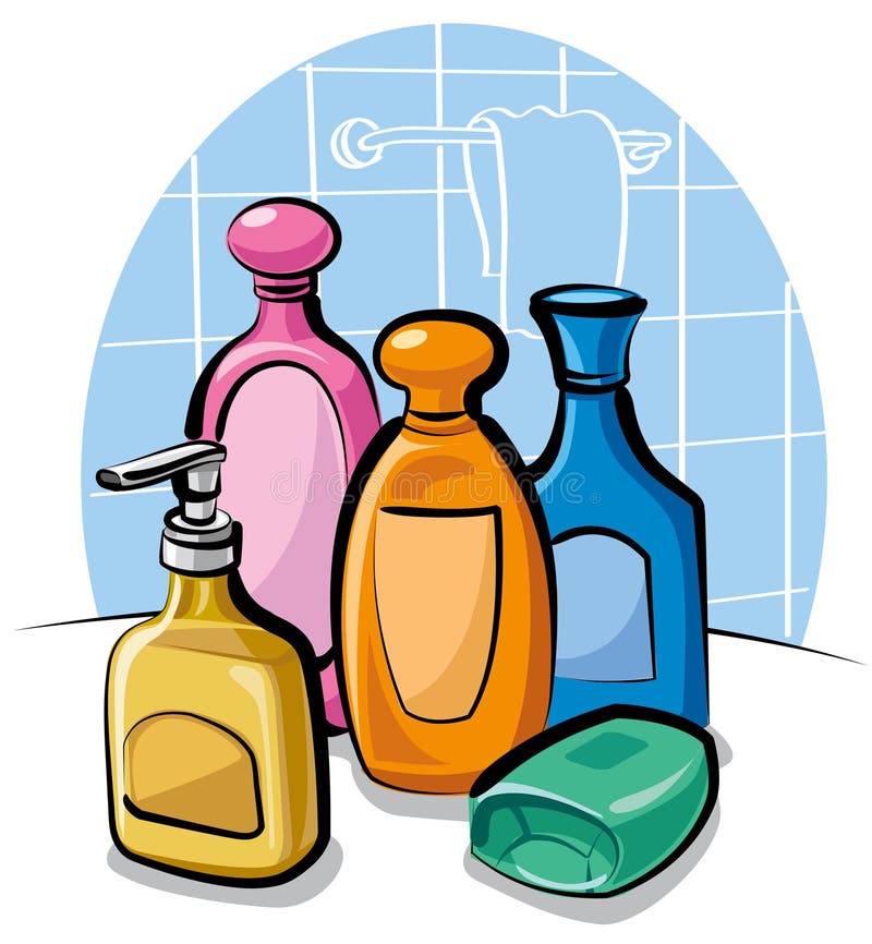 Shampoo and soap stock illustration. Illustration of bathroom - 19642150