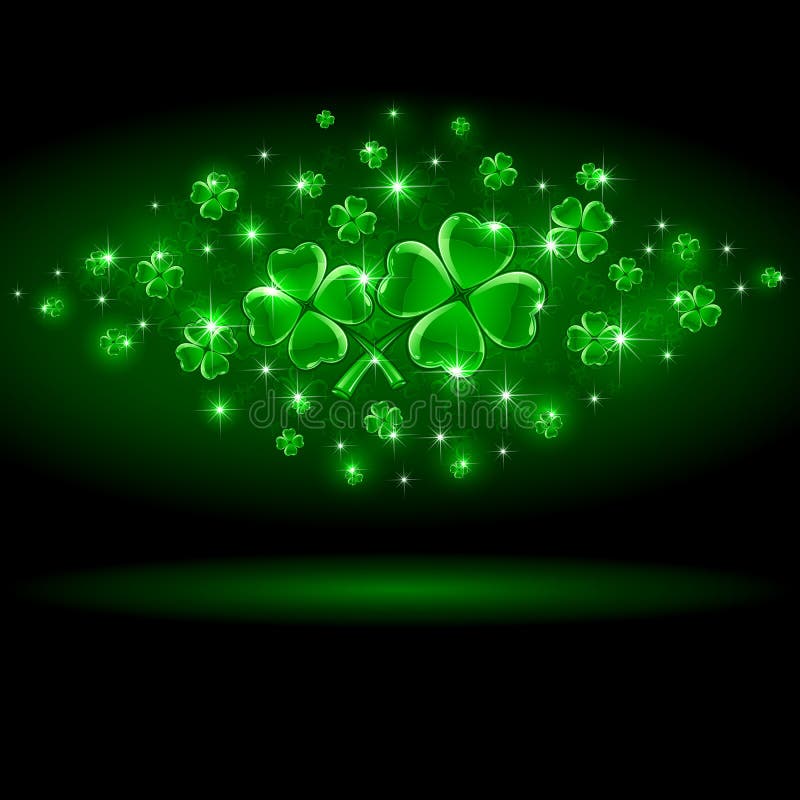 Green Shamrock Glitter Background Stock Illustrations – 1,381 Green ...