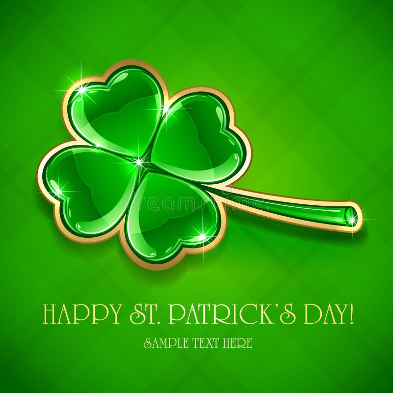 Card for St. Patricks Day with Text and Many Shamr Stock Vector ...
