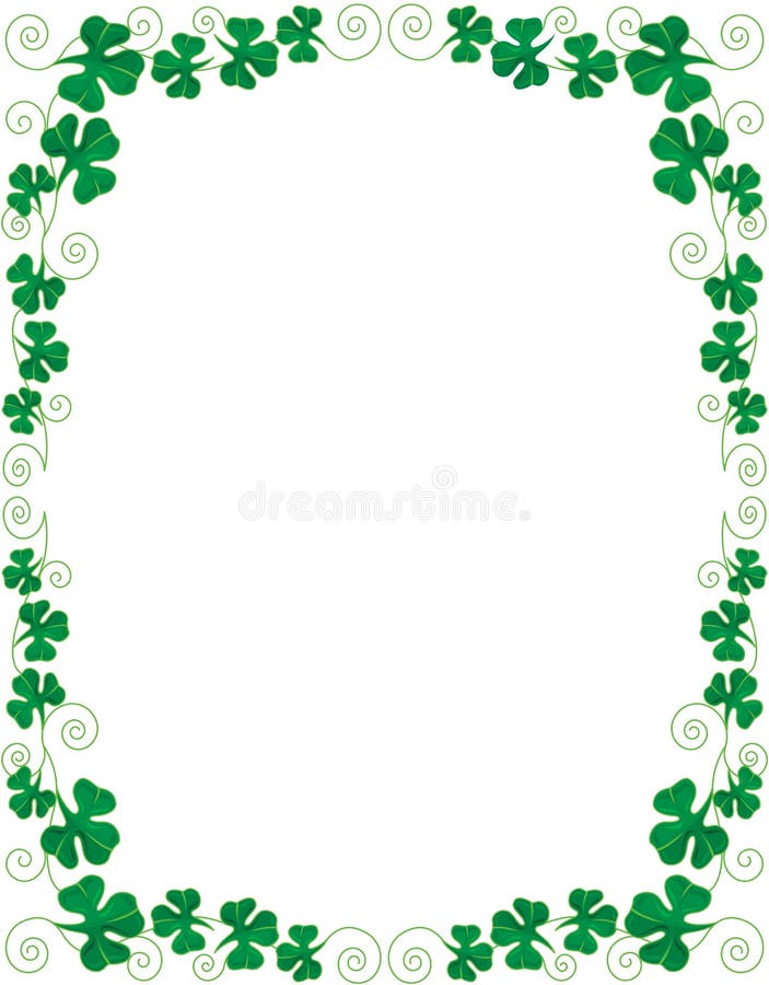 Shamrock Border stock vector. Illustration of frame, four - 4337316