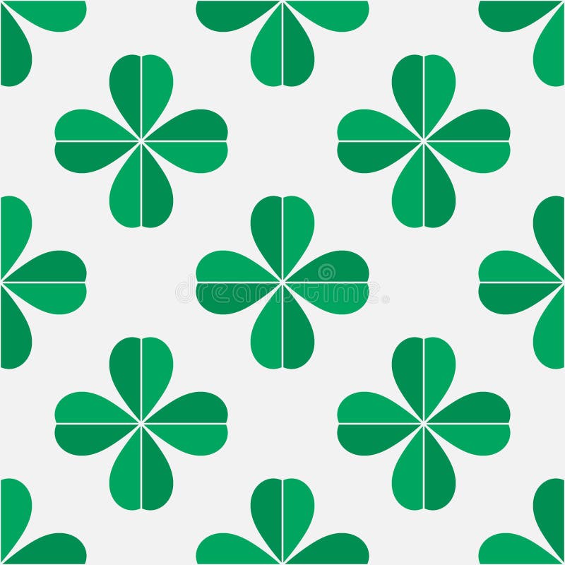 Shamrock Clover Leaves Seamless Pattern Stock Vector - Illustration of ... Shamrock Clover Leaves Seamless Pattern Stock Vector - Illustration of ...