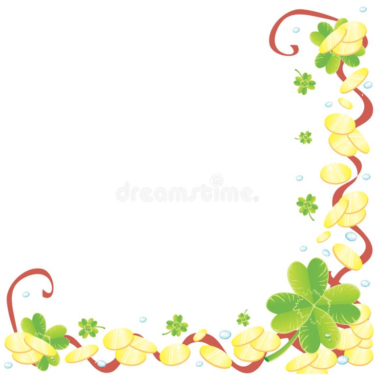 Shamrock Corner Border Stock Illustrations – 312 Shamrock Corner Border ...