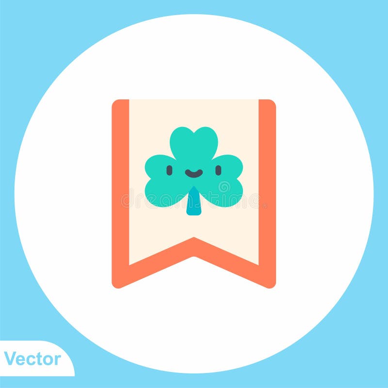Shamrock Flat Vector Icon Sign Symbol Stock Illustration - Illustration ...
