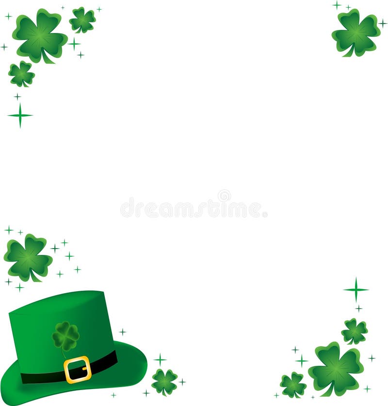 Shamrock Frame stock vector. Illustration of four, brim - 5801645