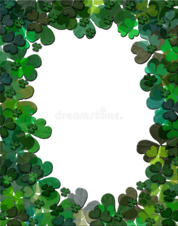 Shamrock Frame stock photo. Image of clover, boarder, layers - 763376