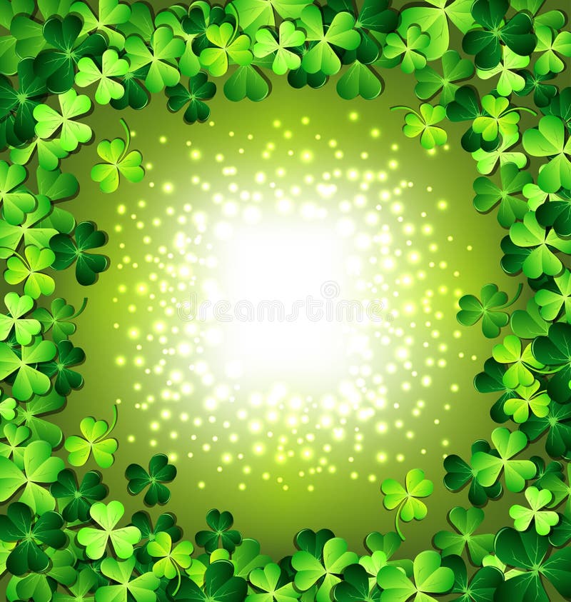 Shamrock Frame for St. Patricks Day Card Stock Vector - Illustration of ...