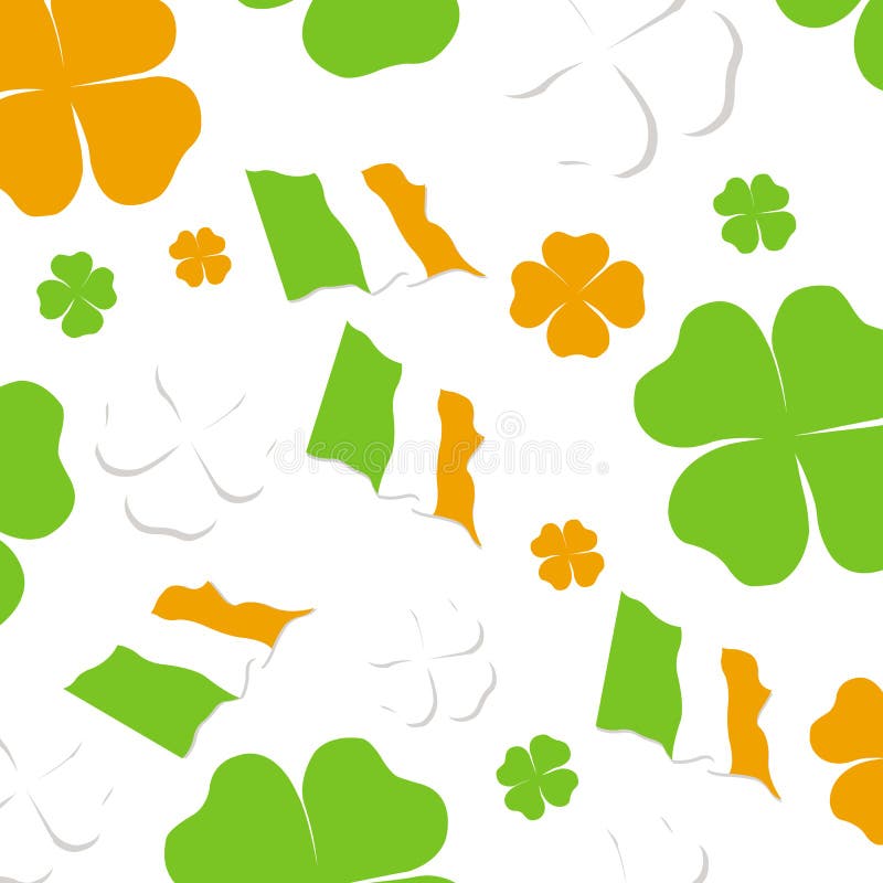 Shamrock Irish pattern stock vector. Illustration of lucky - 20714352