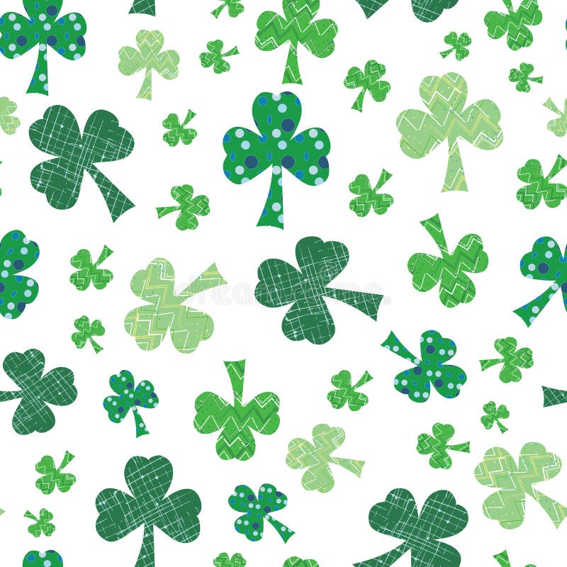 Shamrock repeat 1 stock vector. Illustration of patrick - 50668114