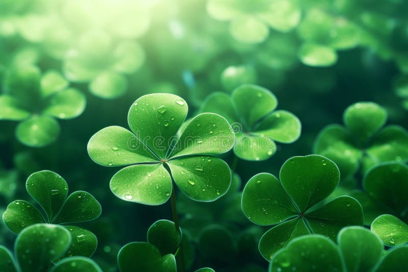 Shamrock, a Natural Background for the Feast of St. Patrick Stock ...