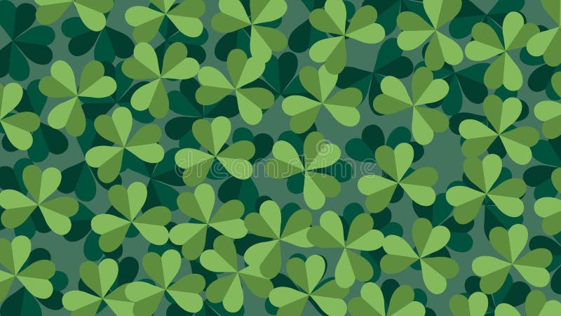 Shamrock Pattern Horizontal Background Stock Vector - Illustration of ...