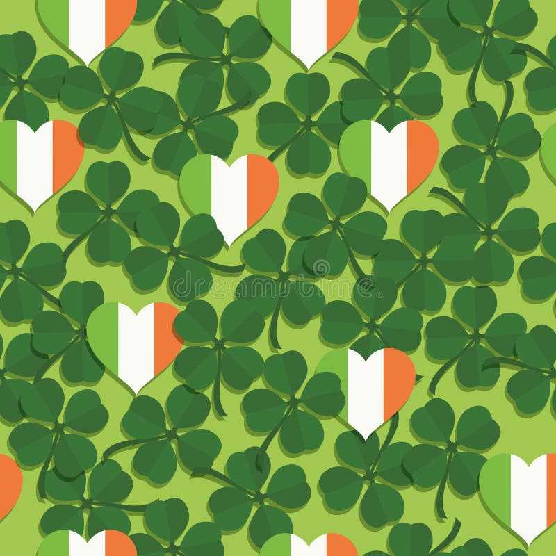 Shamrock pattern stock vector. Illustration of foliage - 49739103