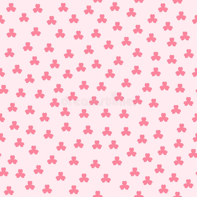 Pink Shamrock Pattern. Seamless Vector Background Stock Vector ...
