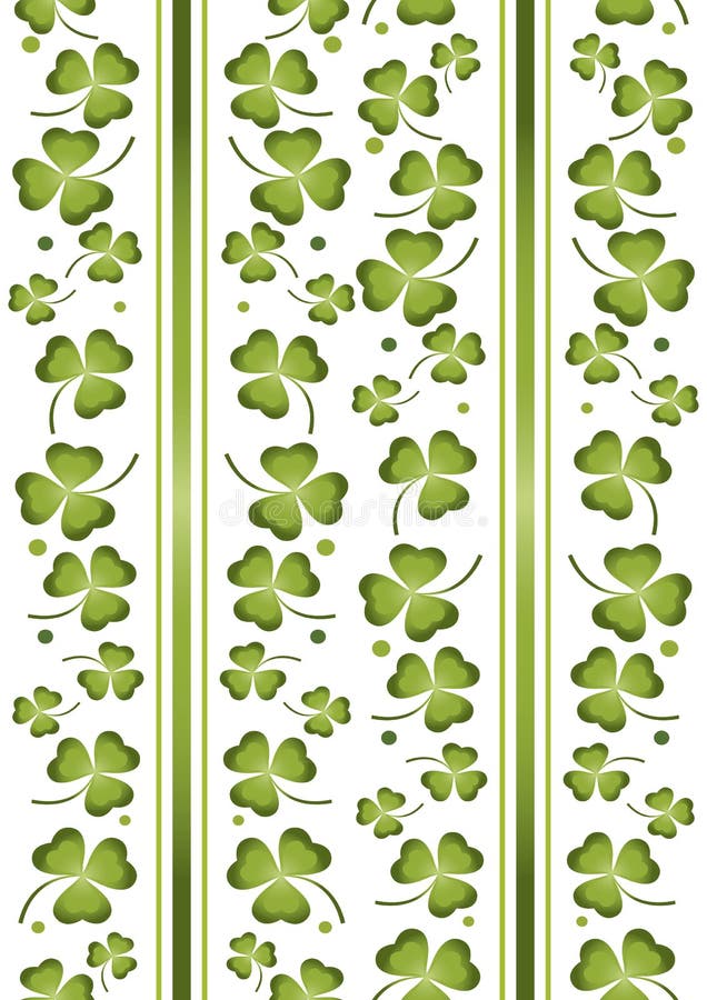 Shamrock repeat 3 stock vector. Illustration of border - 51317032