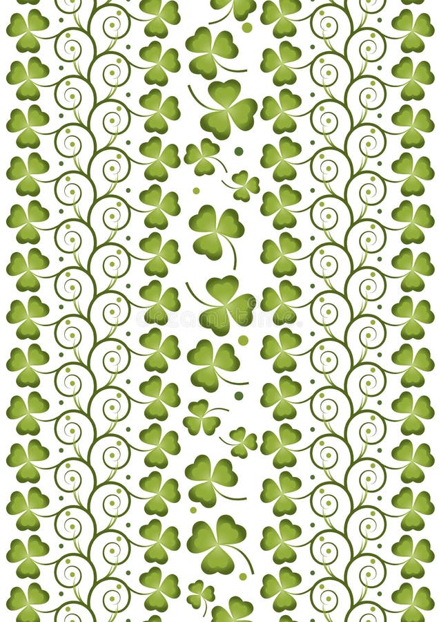 Shamrock repeat 2 stock illustration. Illustration of repeat - 51317046