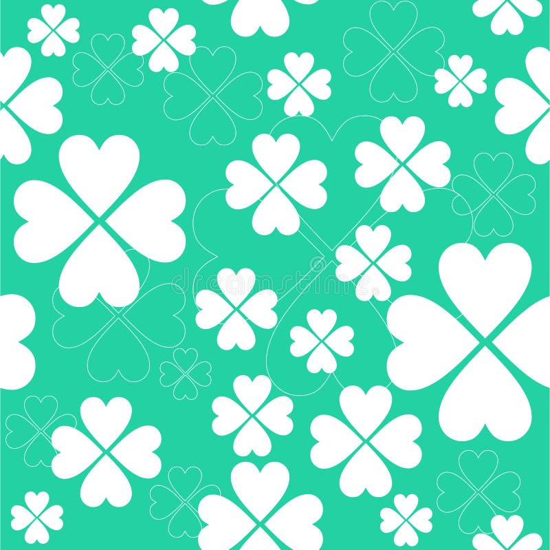 Shamrock seamless pattern. stock vector. Illustration of abstract ...