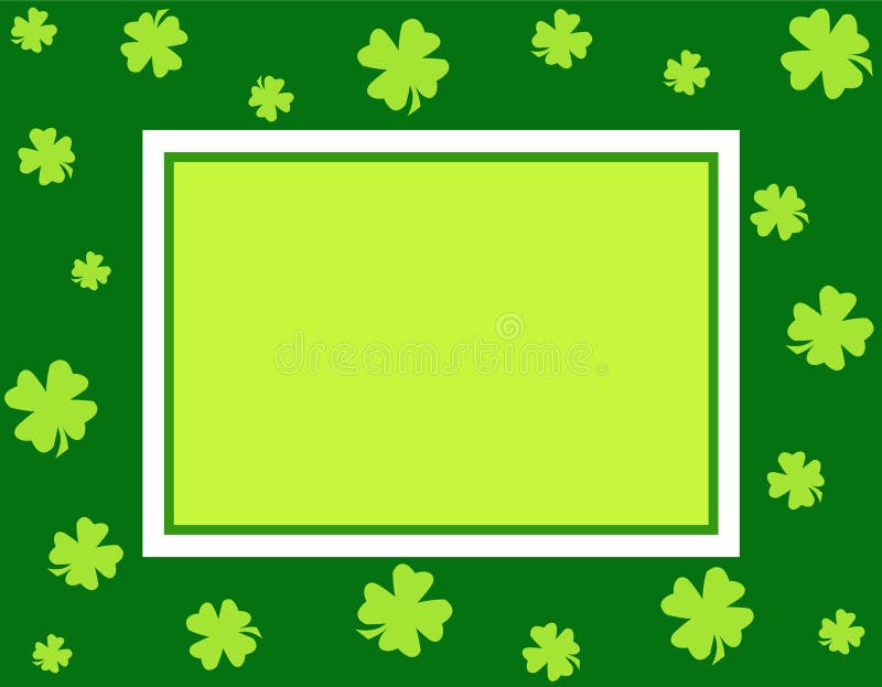 Shamrocks frame stock illustration. Illustration of floral - 1945240