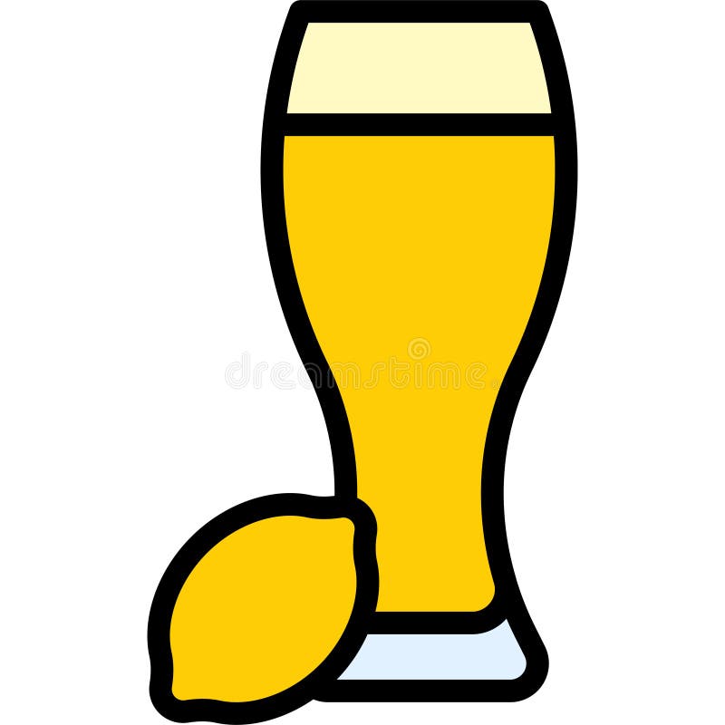 Shandy Cocktail Icon, Alcoholic Mixed Drink Vector Stock Vector ...