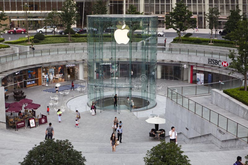 Shanghai: apple store editorial stock image. Image of asian - 25875014
