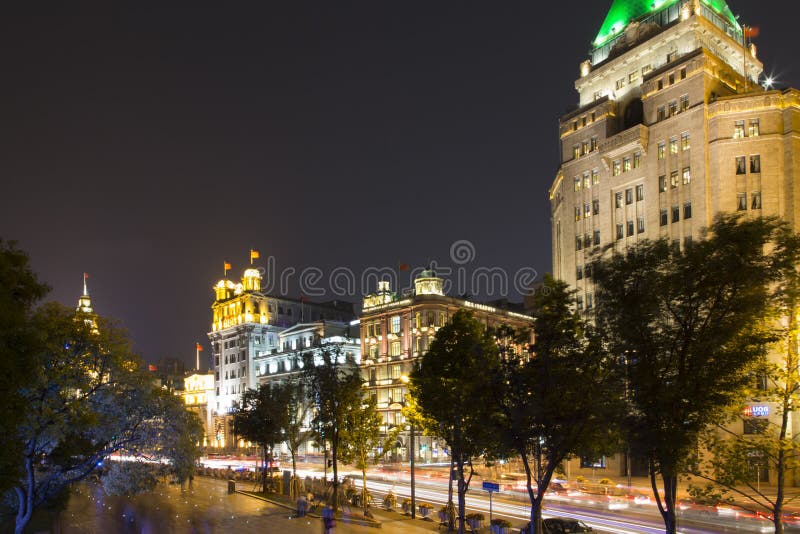Shanghai Buildings at Night Editorial Photography - Image of shanghai ...