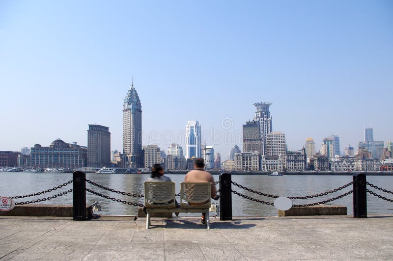 Shanghai Bund stock photo. Image of horizon, building - 24427062