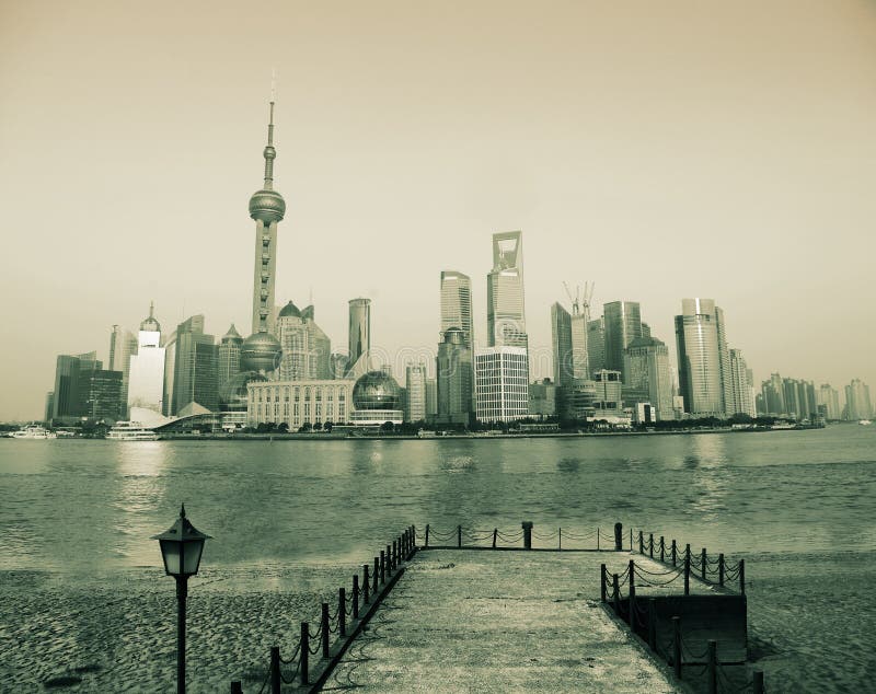 Shanghai Bund stock photo. Image of embankment, historical - 24675316