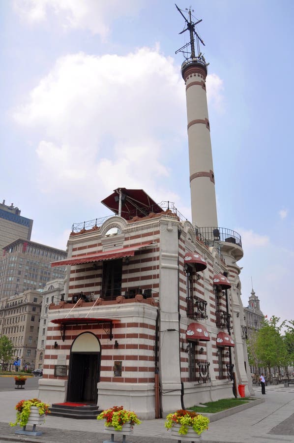 Shanghai Bund Observatory, China Stock Image - Image of river ...