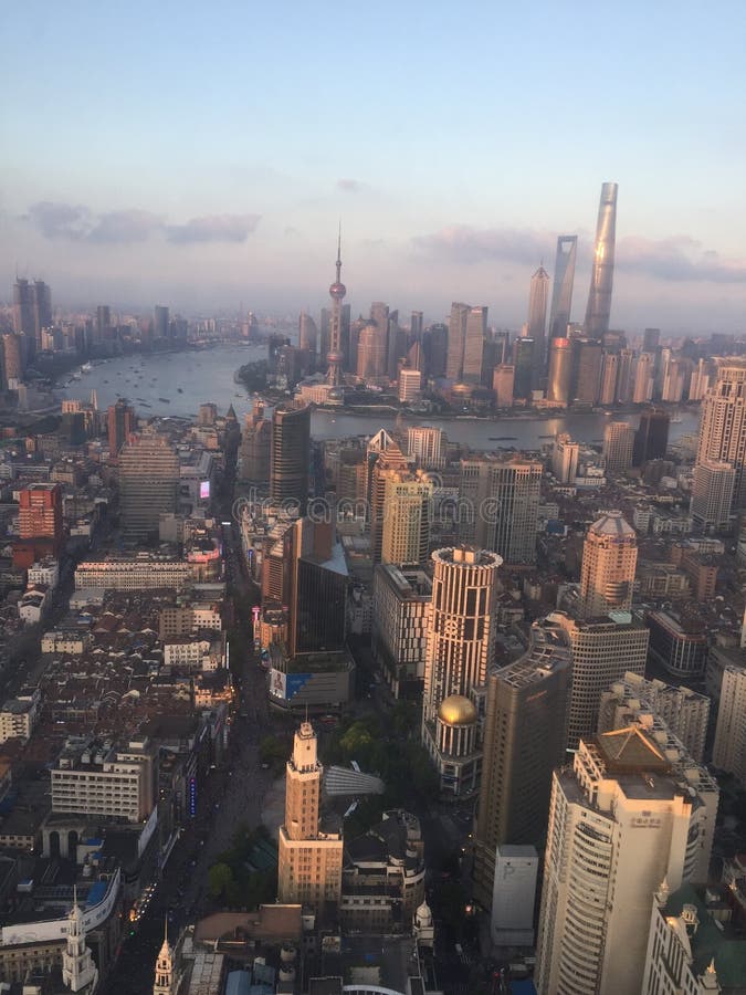 Shanghai the bund view editorial stock photo. Image of view - 93076348