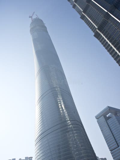 Shanghai center tower stock photo. Image of place, glass - 36343376