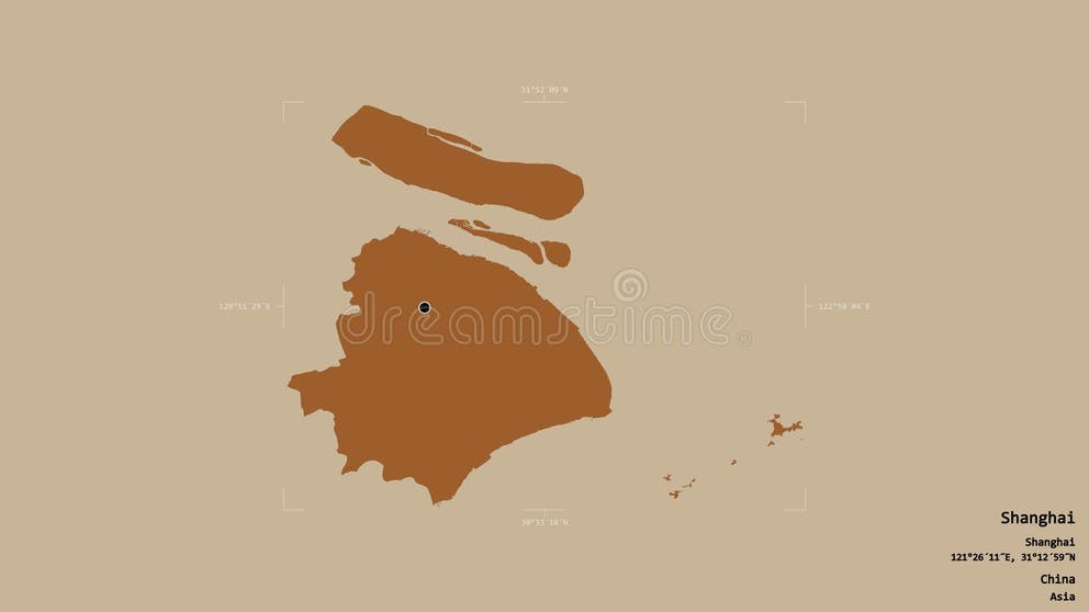 Shanghai - China. Bounding Box. Pattern Stock Illustration ...