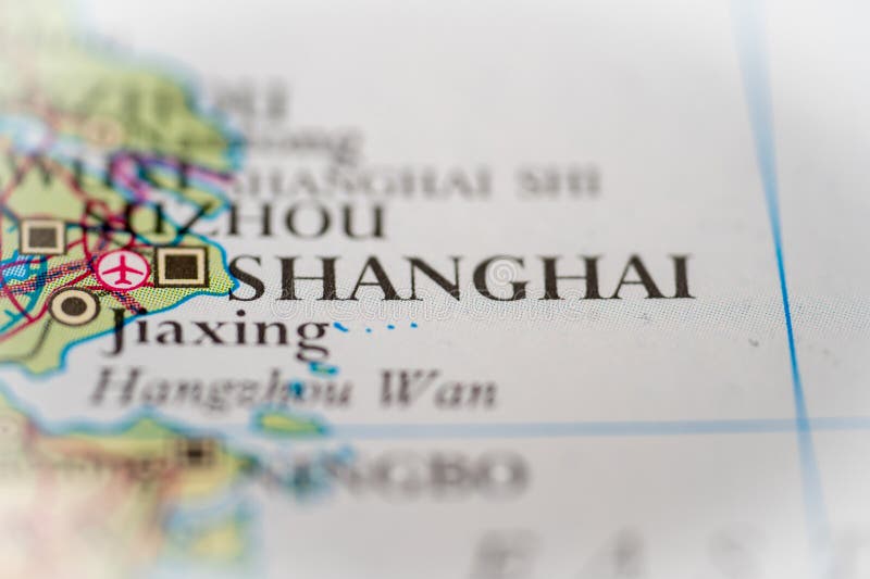 Shanghai, China Highlighted on a World Map Stock Image - Image of ...