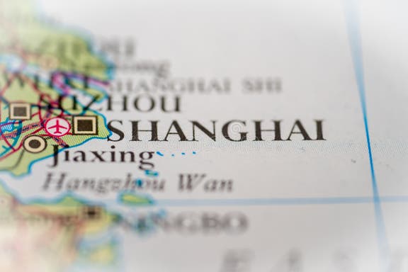 Shanghai, China Highlighted on a World Map Stock Image - Image of ...