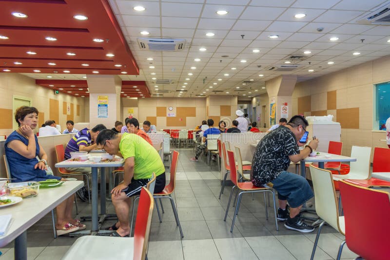 Shanghai, China - July 11, 2019: Inside Steamed Chicken Restaurant ...