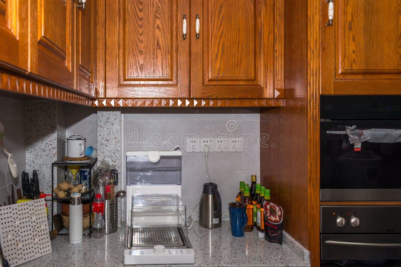 Shanghai, China - July 13, 2019: Kitchen Interior of a Chinese ...