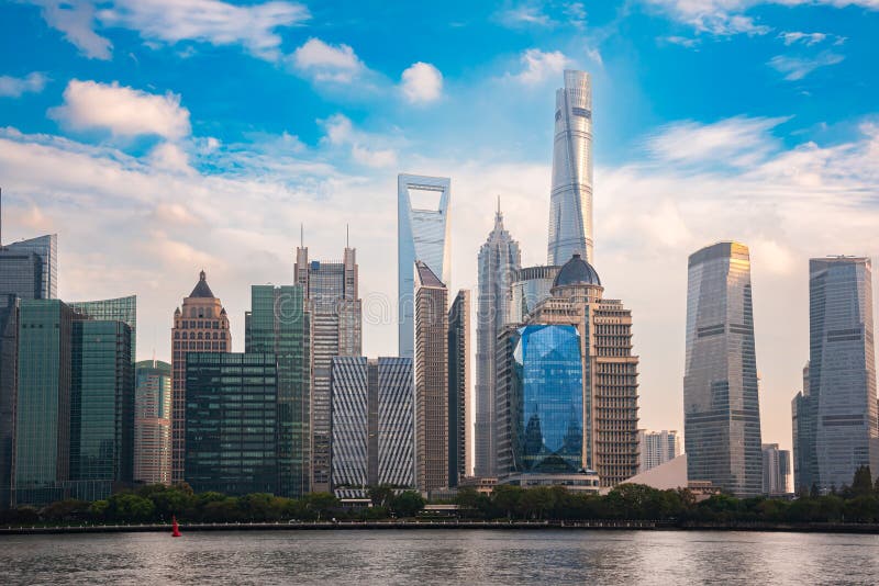 Shanghai City Skyline with Modern Buildings, China Stock Photo - Image ...