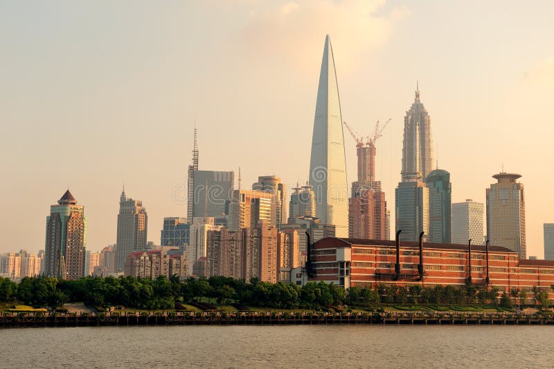 Shanghai cityscape stock image. Image of highrise, asia - 27227571