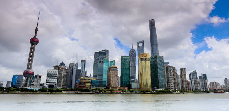 Shanghai cityscape editorial stock image. Image of building - 97968769