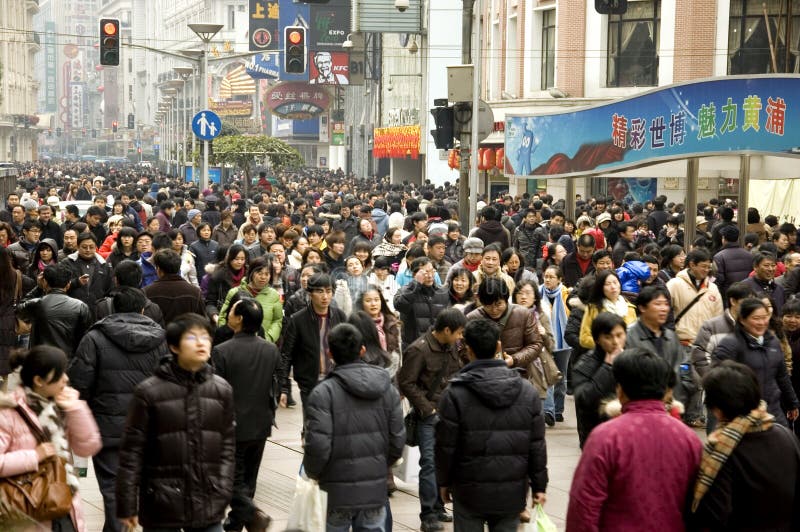 Shanghai - Crowded City Center Editorial Photography - Image of crowded ...