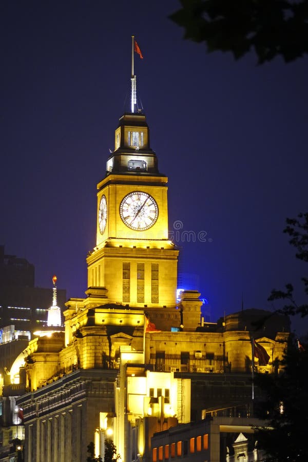 Shanghai Customs House stock image. Image of dial, building - 35897763