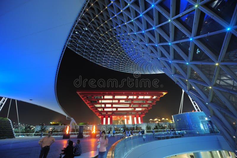 2010 Shanghai Expo Night Piece Editorial Stock Photo - Image of color ...