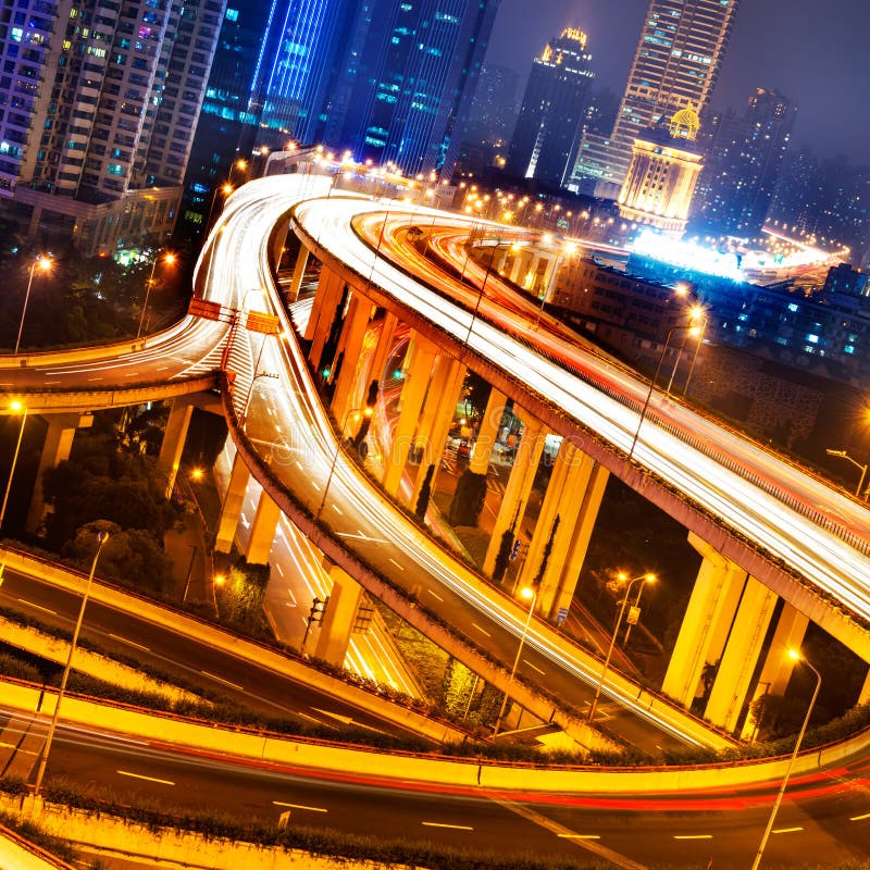 Shanghai interchange stock photo. Image of cityscape - 40774800
