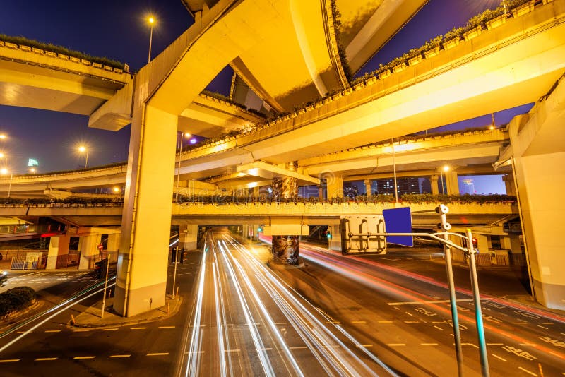 Shanghai interchange stock image. Image of flow, transportation - 40775577