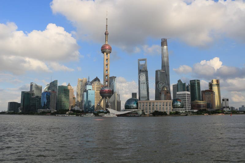 Shanghai landmark editorial stock image. Image of china - 44346659